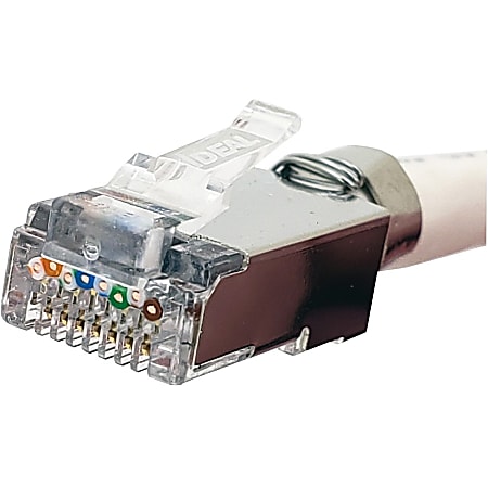 IDEAL CAT6A65e Shielded Feed Thru 25 RJ 45 Network Male Shielding ...