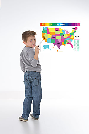 Crayola Dry Erase USA Map 23 12 x 17 12 - Office Depot