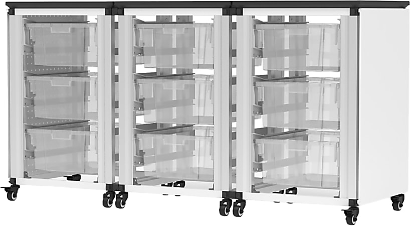Luxor Modular Classroom Storage Cabinets 9 Large Bins 29 H x 18 14 W x ...