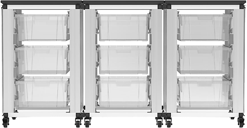 Luxor Modular Classroom Storage Cabinets 9 Large Bins 29 H x 18 14 W x ...