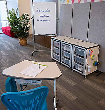 Luxor Modular Classroom Storage Cabinets 9 Large Bins 29 H x 18 14 W x ...