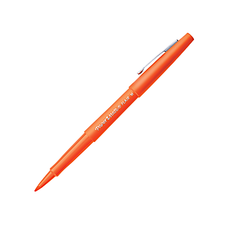 orange biro pen