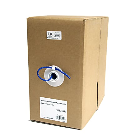 StarTech.com 1000 ft Bulk Roll of Blue CMR Cat5e Solid UTP Cable ...