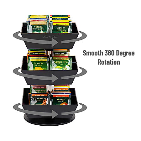 Mind Reader 3 Tier12 Compartment Tea Carousel Countertop Organizer 11 ...