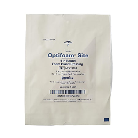 Medline Optifoam Site Dressings 4 White Pack Of 30 - Office Depot