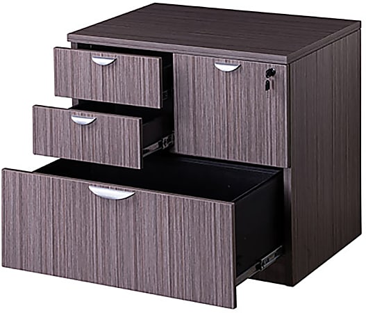 Boss Office Products Combo 31 W x 22 D Lateral 4 Drawer File Cabinet ...