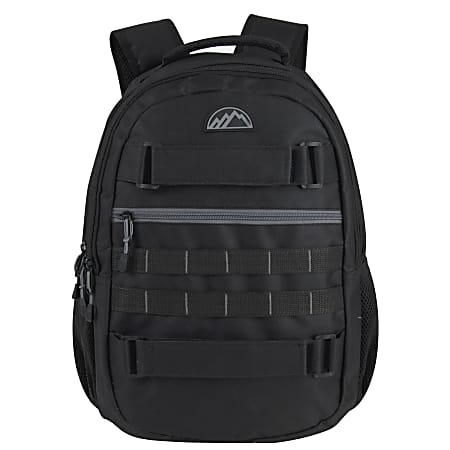 Mountain Edge Double Section Skate Strap Backpack Black - Office Depot