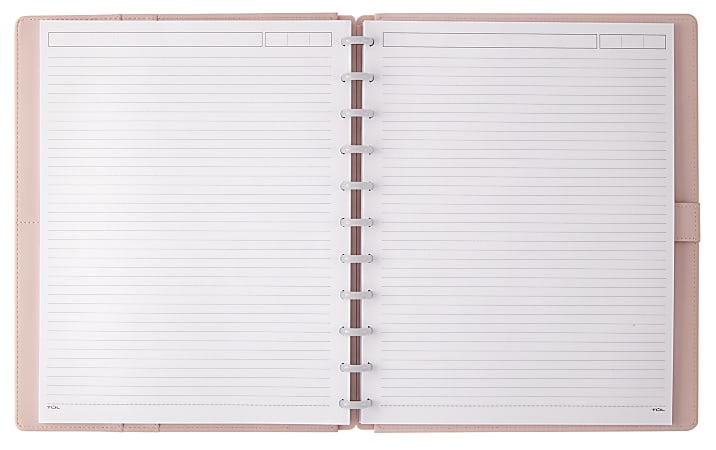 TUL Discbound Notebook With Textured Hardcover Letter Size Narrow Ruled ...