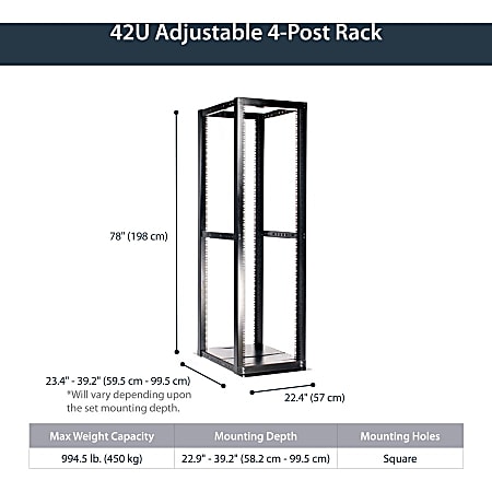 dell server rack dimensions