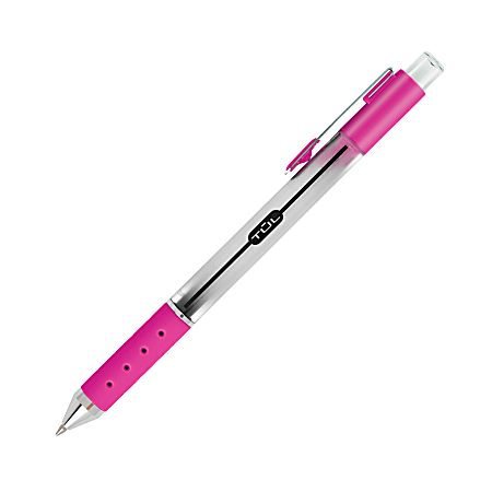 TUL Retractable Gel Pens Bold Point 1.0 mm Silver Barrel Assorted Ink ...