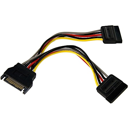 StarTech.com 6in SATA Power Y Splitter Cable Adapter Add an extra SATA ...