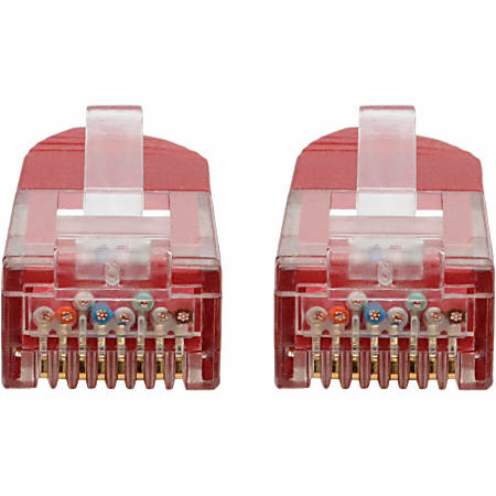 Tripp Lite Cat6 Cat5e Gigabit Molded Patch Cable RJ45 MM Red 550Mhz ...