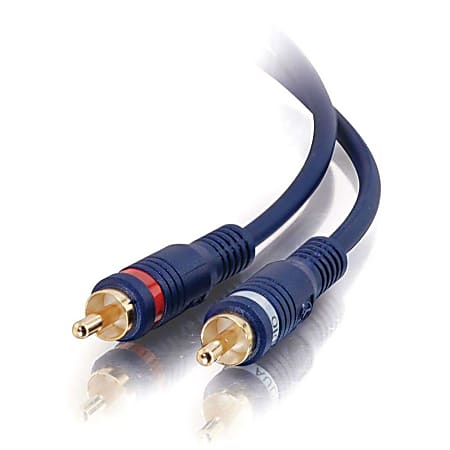 C2G 6ft Velocity RCA Stereo Audio Cable RCA Male RCA Male 6ft Blue ...