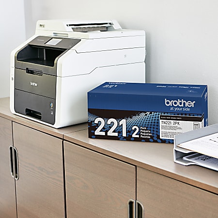 Brother TN 221 Black Toner Cartridges Pack Of 2 TN 221BK - Office Depot