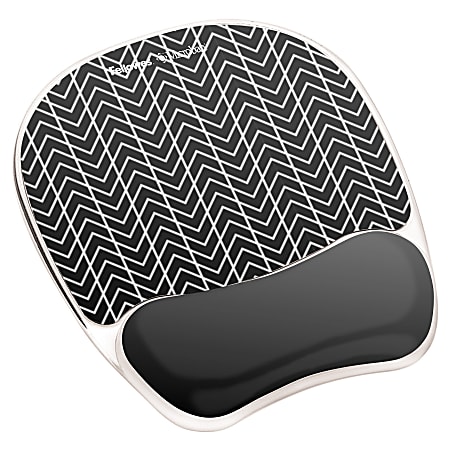 Fellowes Photo Gel Mouse Pad And Wrist Rest With Microban Chevron ...