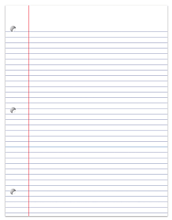 Office Depot Brand College Ruled Notebook Filler Paper 3 Hole Punched ...