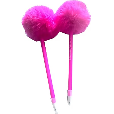 Saxon Imports Fuzz Ball Gel Pen Medium Point 0.7 mm Green Barrel Black ...