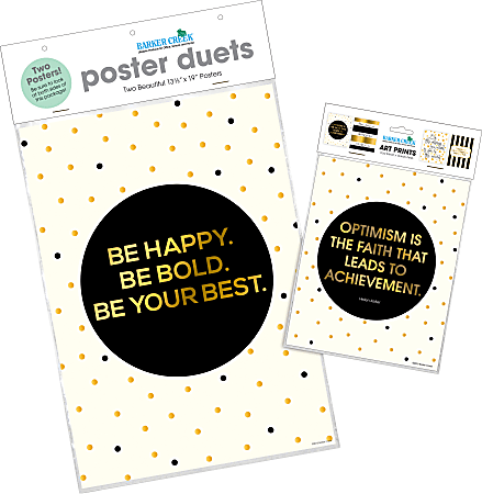 Barker Creek Art Print And Poster Set Be Happy Be Bold Set Of 6 Pieces ...