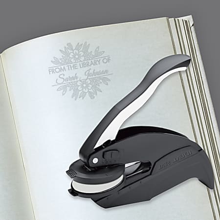 Custom Ideal DesignerMonogram 2 In 1 Lightweight Pocket Desk Embosser ...