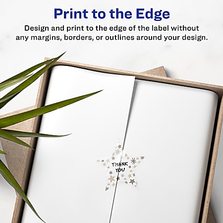 Avery Glossy Permanent Labels With Sure Feed 94610 CGF10 Star 34 x 34 ...