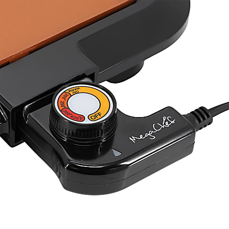MegaChef Electric Grill With Copper Coating 3 H x 10 1116 W x 8 D Black ...