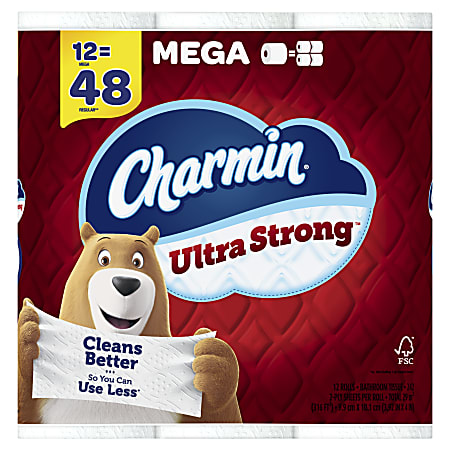 Charmin Ultra Strong Toilet Paper Mega Rolls 4 x 4 242 Sheets Per Roll ...