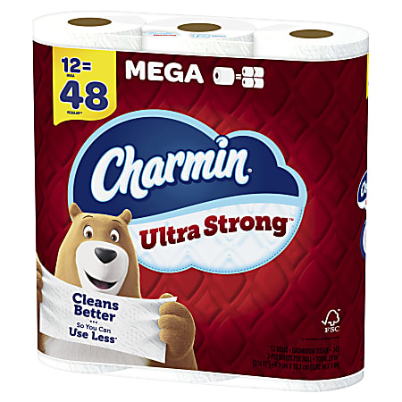 Charmin Ultra Strong Toilet Paper Mega Rolls 4 x 4 242 Sheets Per Roll ...