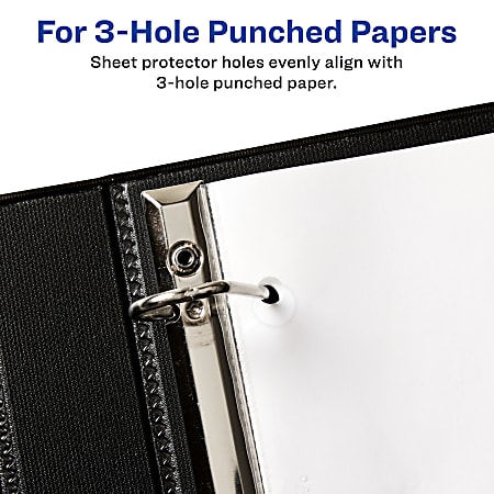 Avery Page Size Sheet Protectors For 3 Hole Punched Sheets Heavyweight ...