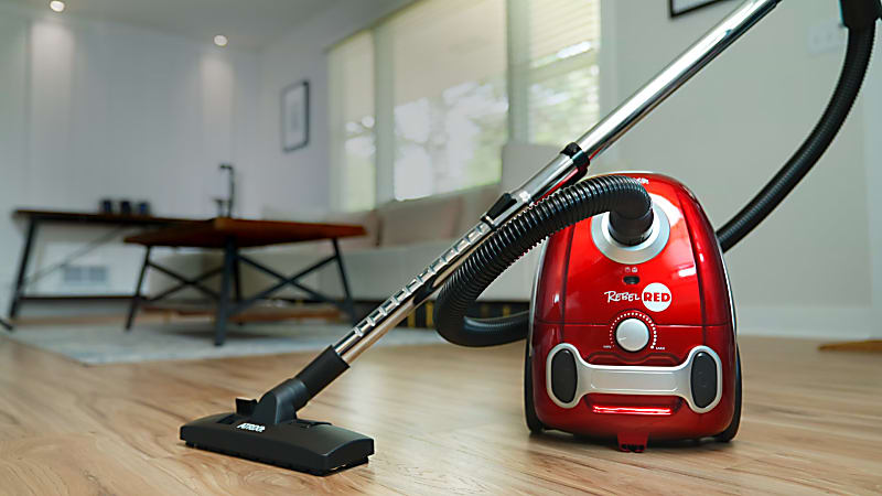 Atrix Rebel Red HEPA Vacuum - Office Depot