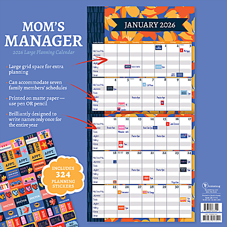2026 TF Publishing Art Design Monthly Wall Calendar 12 x 12 Moms ...