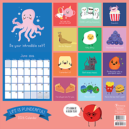 2026 TF Publishing Humor Comics Monthly Wall Calendar 12 x 12 Puns of ...