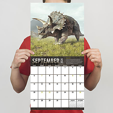 2026 TF Publishing Art Design Monthly Wall Calendar 12 x 12 Dinosaurs ...