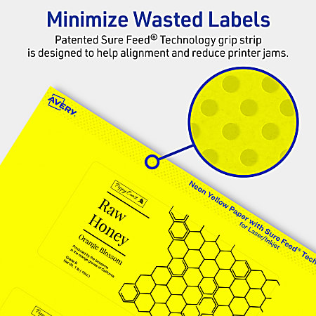 Avery Print To The Edge Labels With Sure Feed Technology 94246 NYP10 ...