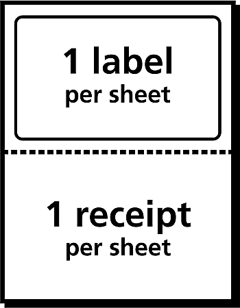Avery TrueBlock White Laser Shipping Labels With Paper Receipt 5127 5 ...