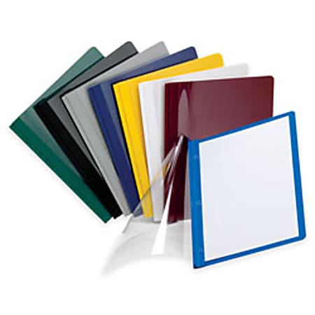 Oxford Deluxe Clear Report Cover With 3 Prong Fasteners 35percent ...
