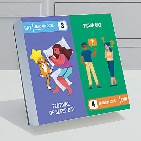 2026 TF Publishing Daily Desktop Box Calendar 5 14 x 5 14 Every Days A ...