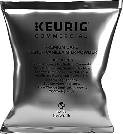 Keurig Premium Caf Milk Powder French Vanilla 16 Oz Case Of 12 Bags ...