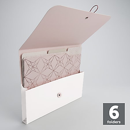 Office Depot Brand Project Folder Letter Size 1 14 Expansion Rose ...