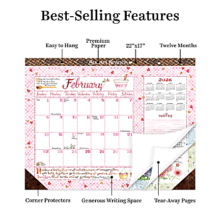 2026 TF Publishing Large Desk Pad Blotter Calendar 22 x 17 Susan Branch ...