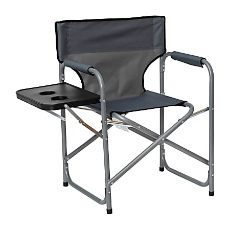 Flash Furniture Folding Directors Camping Chair With Side Table And Cup ...