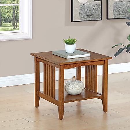 Office Star Sierra Mission End Table 19 H x 20 W x 20 D Ash - Office Depot