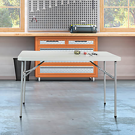 Office Star Blow Mold Resin Folding Table 29 34 H x 48 W x 30 D ...