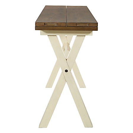 Office Star Albury Wood Square Flip Top Table 31 14 H x 47 1316 W x 31 ...