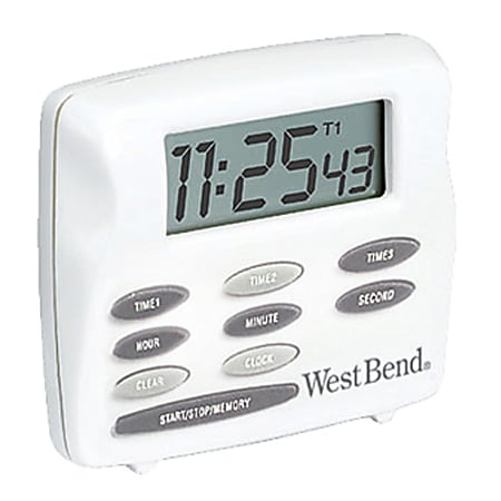 West Bend Triple TimerClock White - Office Depot
