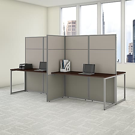 Bush Business Furniture Easy Office 60 W 4 Person Cubicle Desk ...