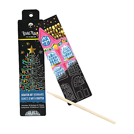 Brea Reese Scratch Art Bookmarks Bright Watercolors Set Of 11 Pieces ...