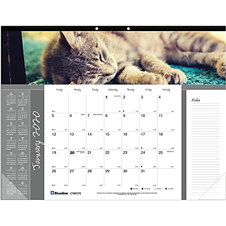 Rediform Furry Collection Cats Monthly Desk Pad Calendar January 2020 ...