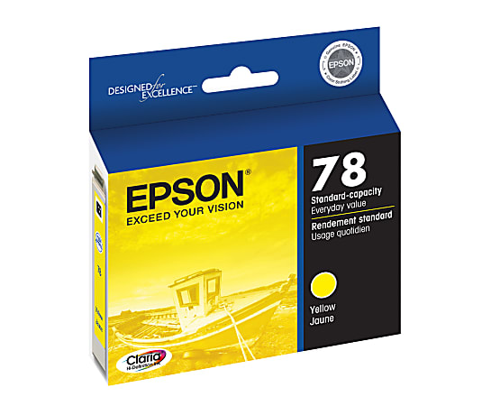 Epson 78 Claria Yellow Ink Cartridge T078420 - Office Depot