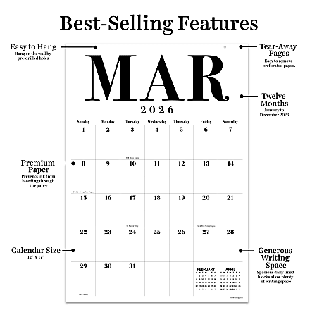 2026 TF Publishing Medium Art Poster Wall Calendar 12 x 17 Art January ...