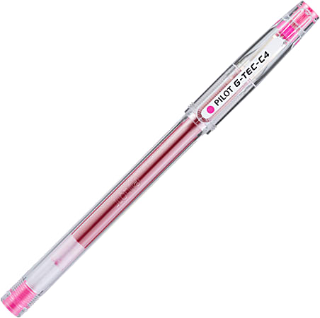 Pilot G Tec C Gel Pen Ultra Fine Point 0.4 mm Translucent Barrel Pink ...